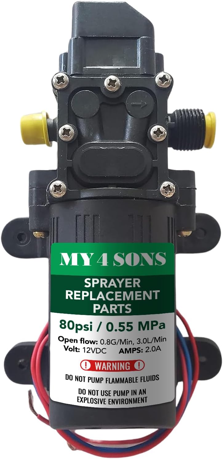 MY4SONS - Backpack Sprayer 80psi Replacement Pump - Pressure Accessories for Craftsman & General ...