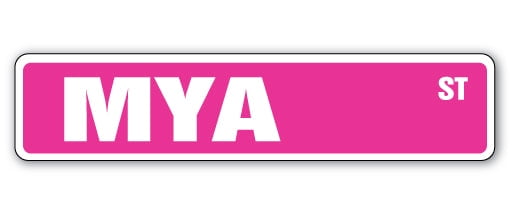 MYA Street Sign Childrens Name Room Sign | Indoor/Outdoor | 36" Wide ...