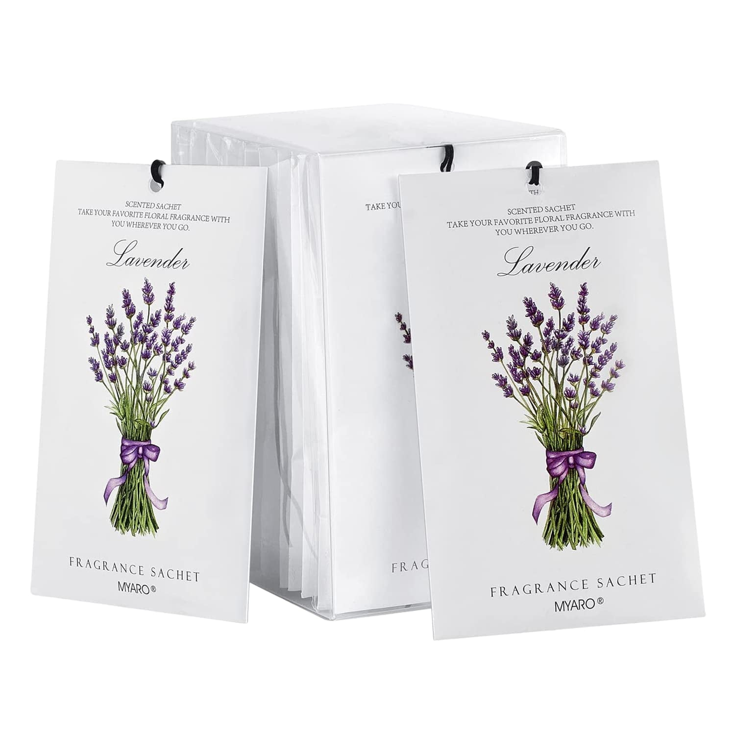 MYARO 12 Packs Lavender Scented Sachets Air Freshener for Drawer and ...