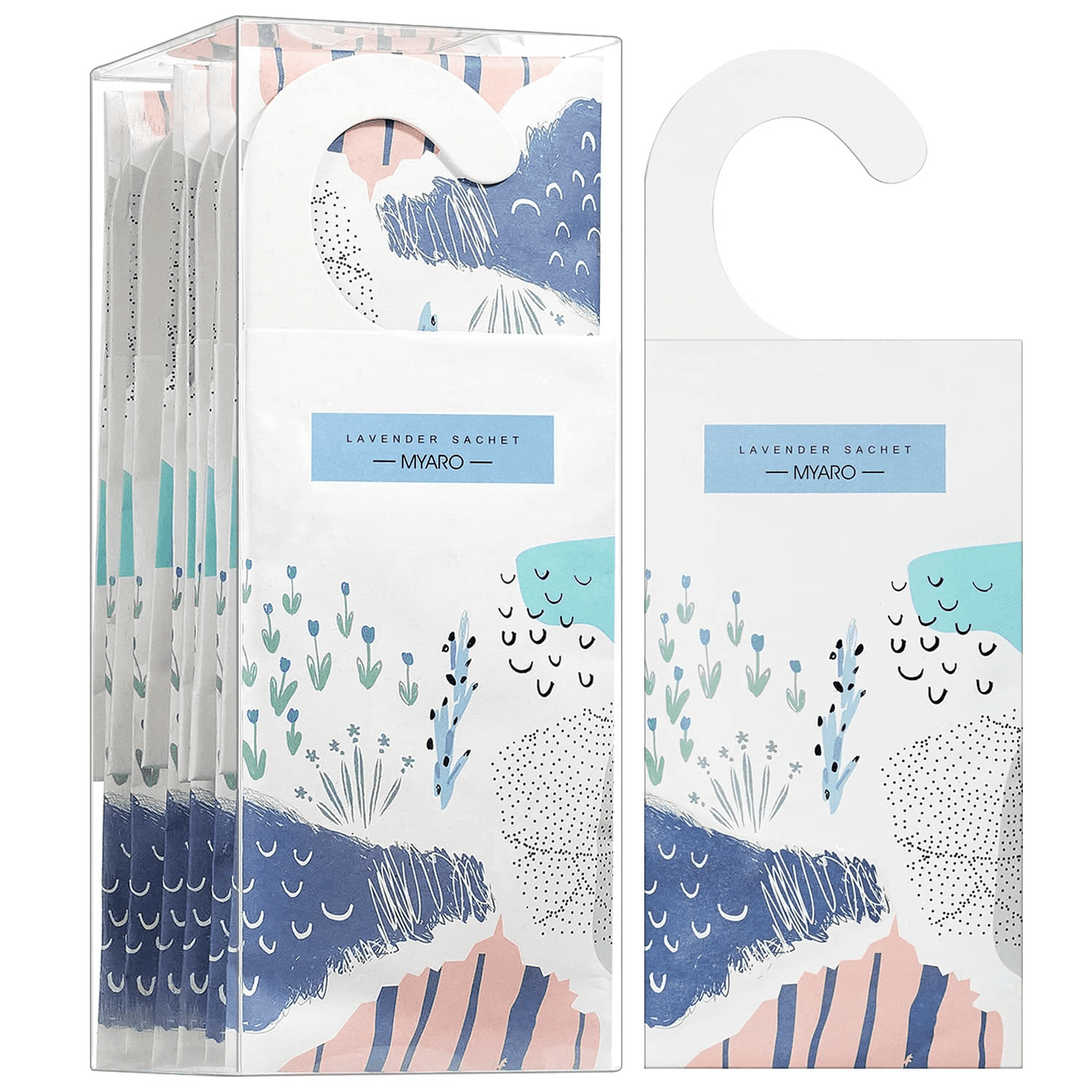MYARO 12 Pcs Upgraded Larger Lavender Scented Sachets for Drawer and ...
