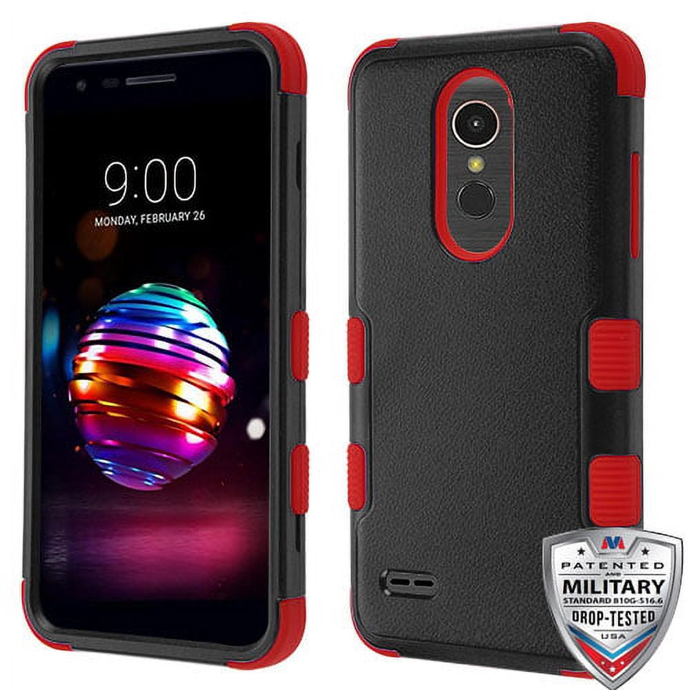 MYBAT Tuff Hybrid Black Red Case for Lg K10 2018 Lg X410 K30 Premier ...