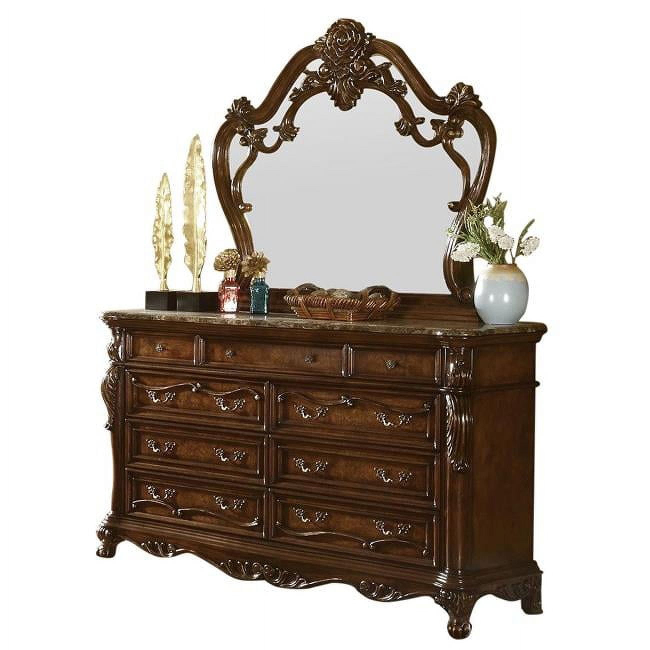 MYCO Furniture BT400-DR Brayton 9 Drawers Dresser with Marble Top ...