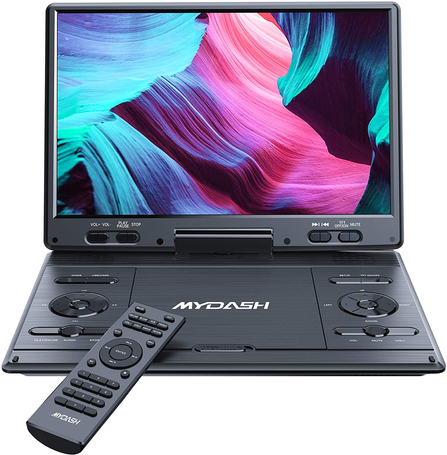MYDASH 14.1"Portable DVD Player, 12.5"Large HD Swivel Screen,Exclusive ...