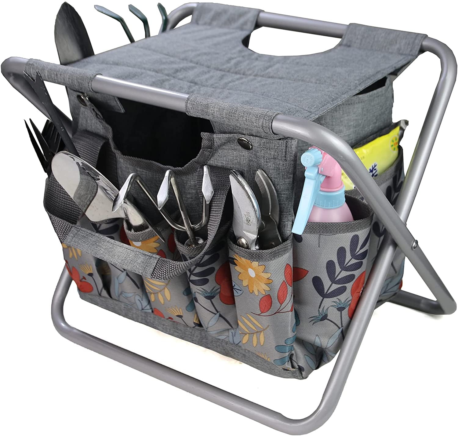 MYDAY'S Folding Gardening Stool Organizer Set with Tote Bag - Walmart.com