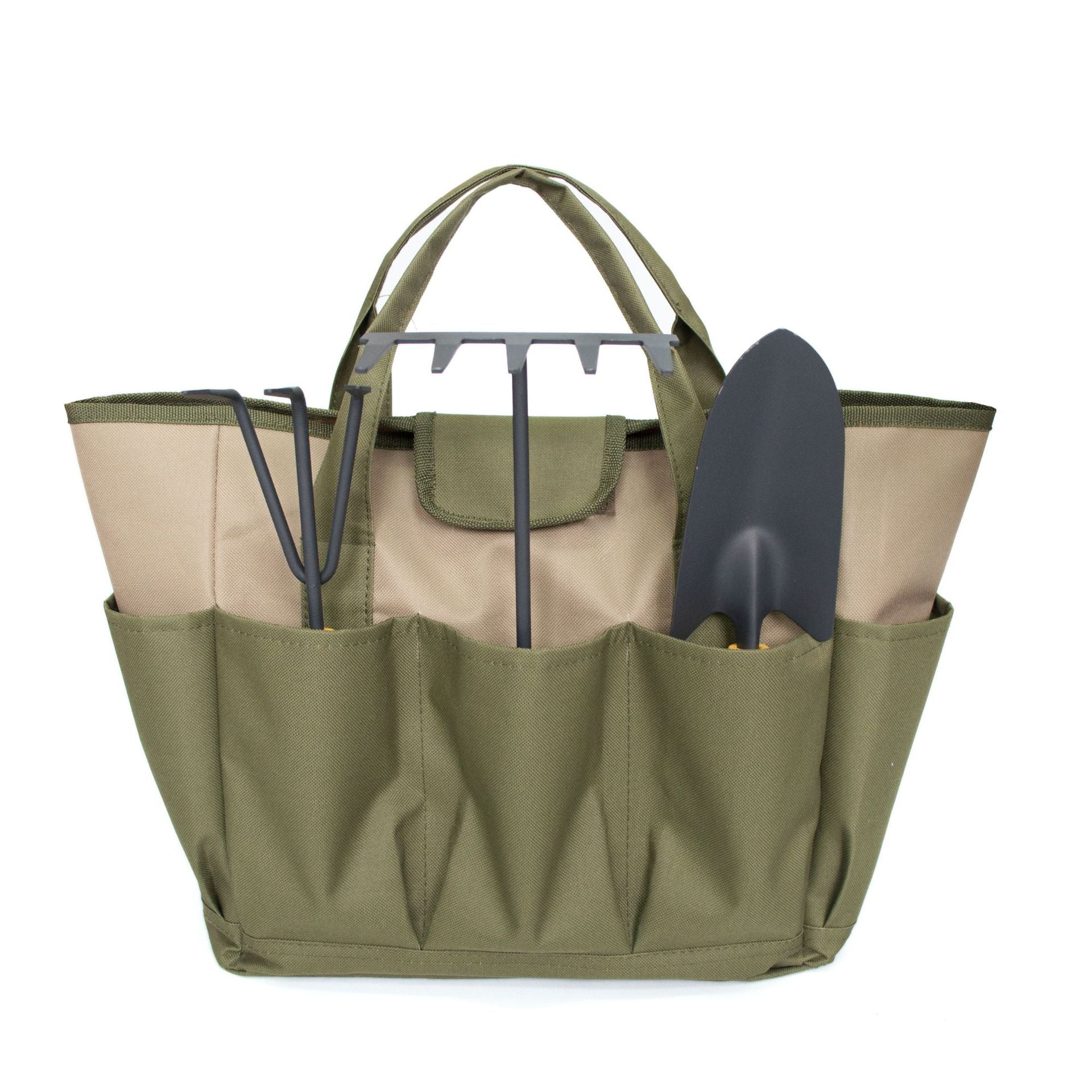 MYDAYS Canvas Garden Tool Tote Bag, Heavy-Duty Gardening Pouch ...