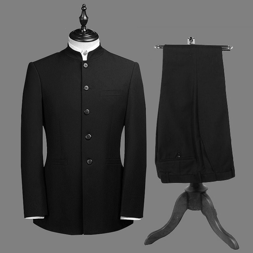 MYDBSH Brand Men Suits Big size Chinese Mandarin Collar Male Suit Slim ...