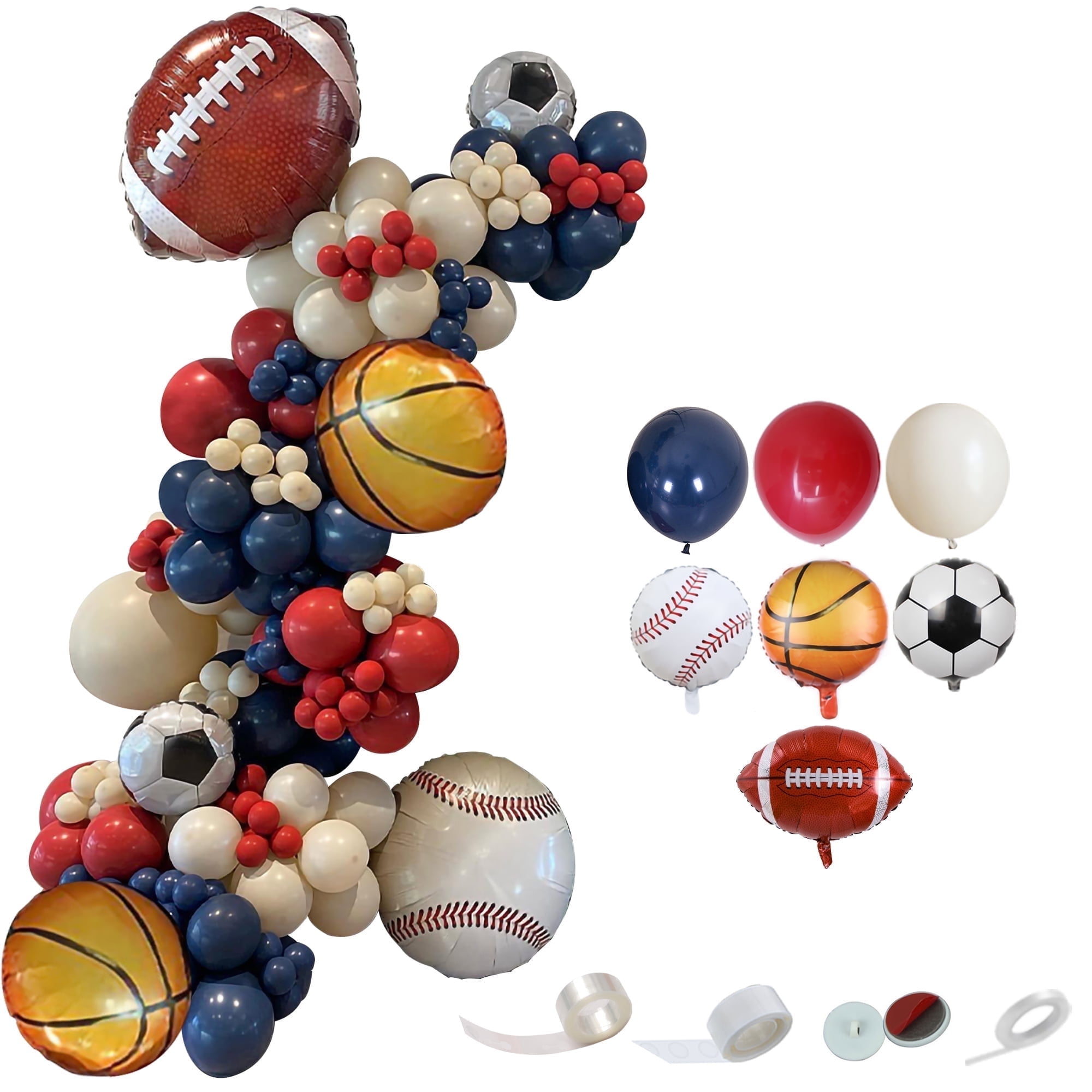 MYDECORBL 167 Pcs Ball Theme Balloon Arch Garland Kit Navy Blue Matte ...