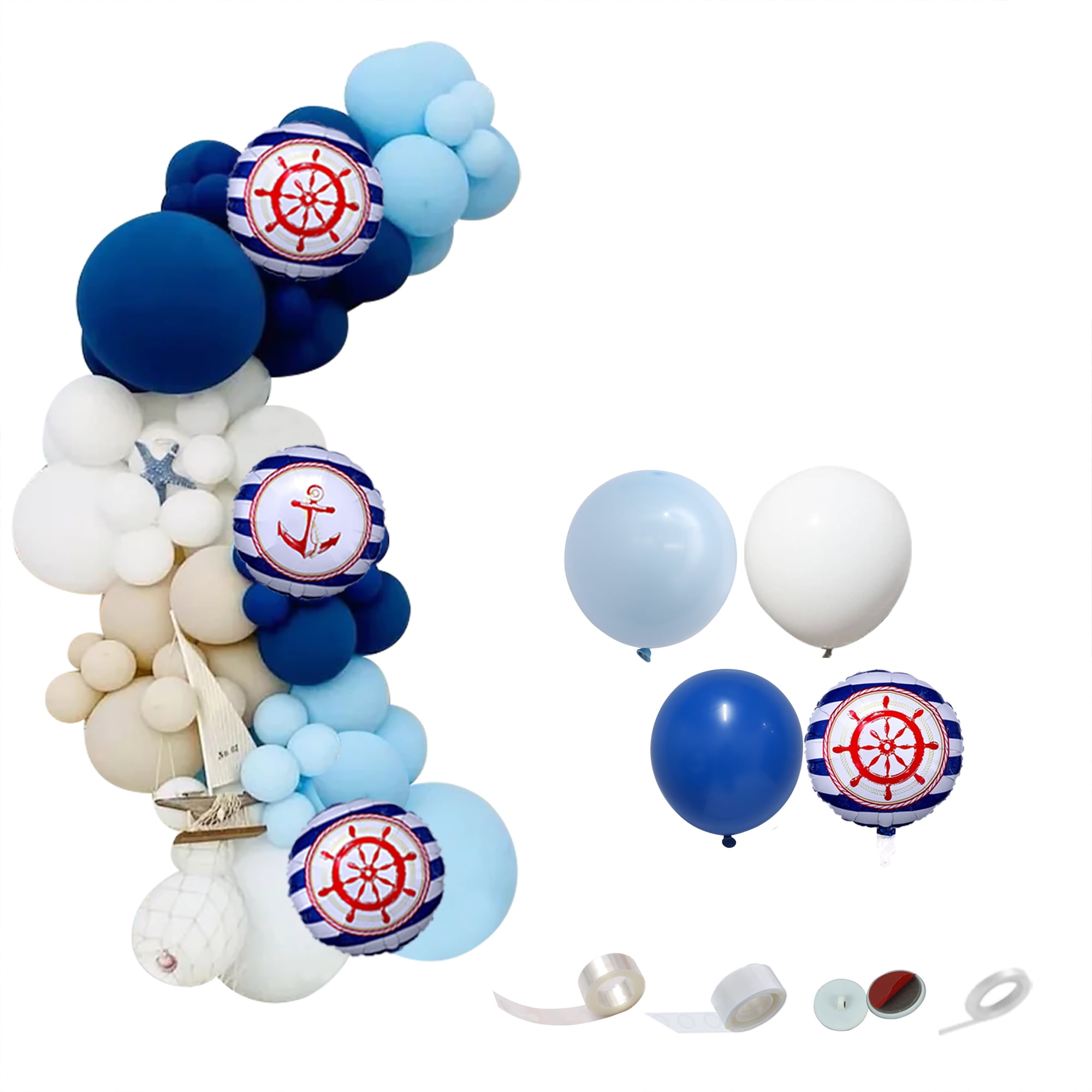 MYDECORBL Balloon Garland Kit,101 PCS 5 10 12 15 18 Inch Dark Blue ...