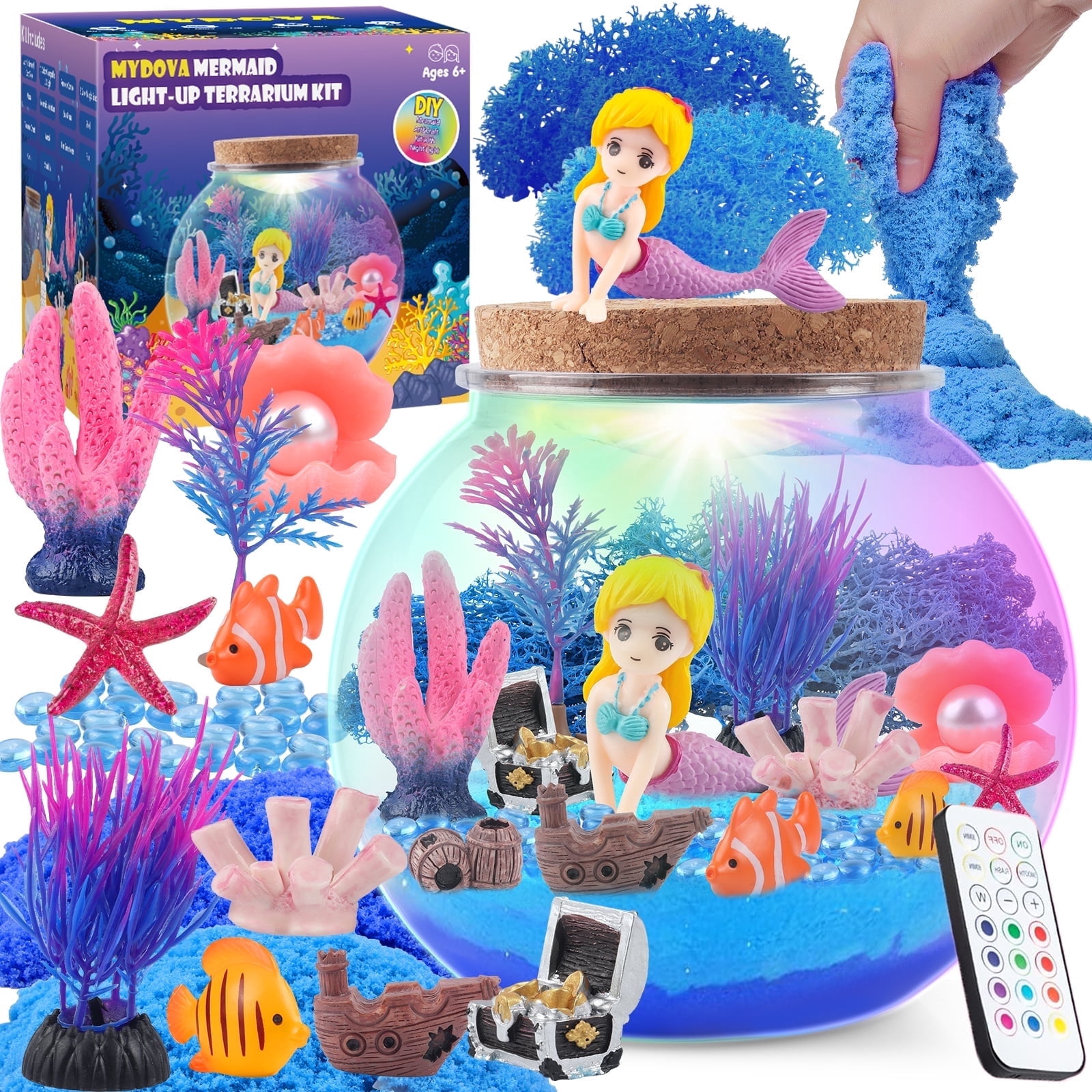 MYDOVA Mermaid DIY Light Up Terrarium Kit - Walmart.com