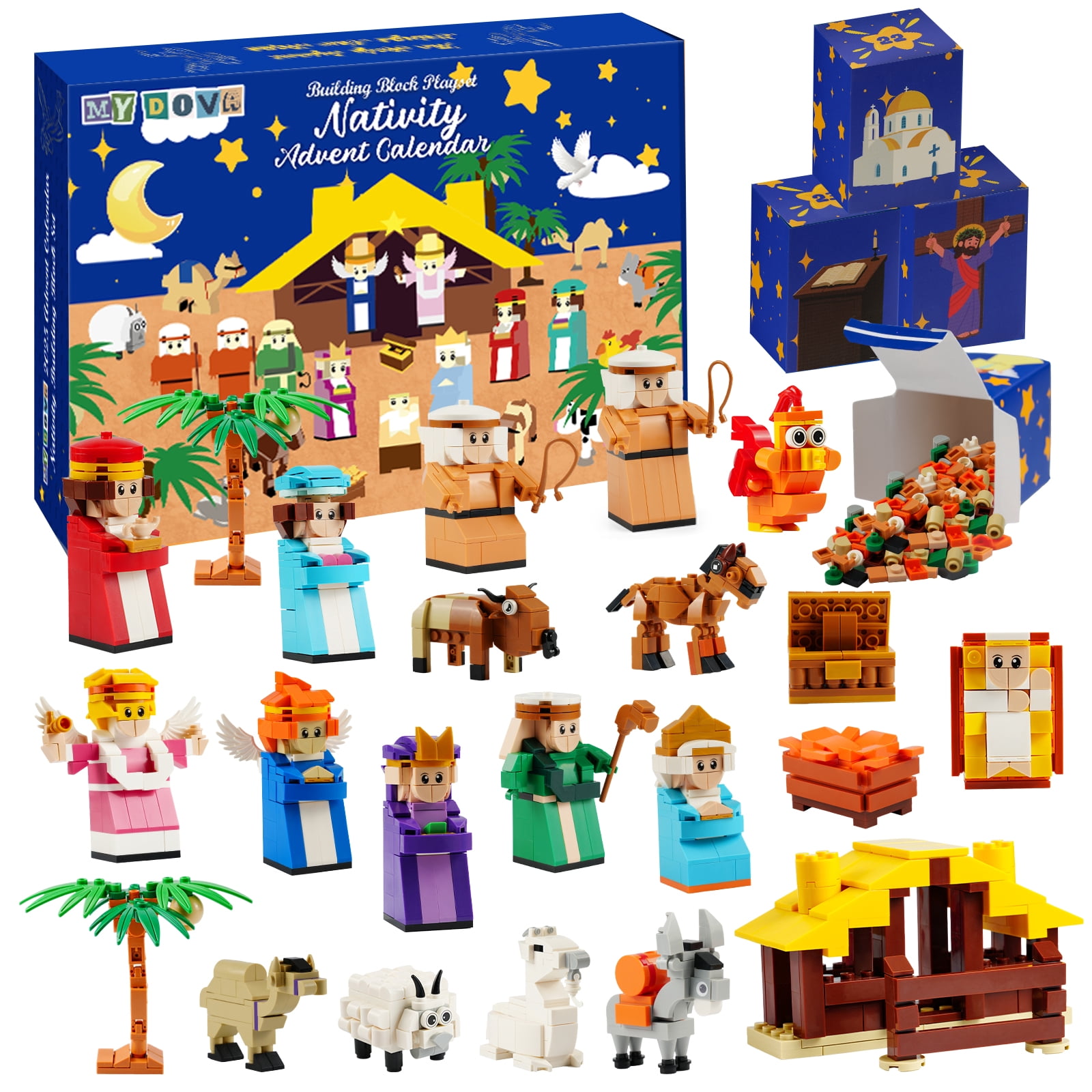 MYDOVA Nativity Building Blocks Toy for 6-12 Year Old Boys, Girls ...