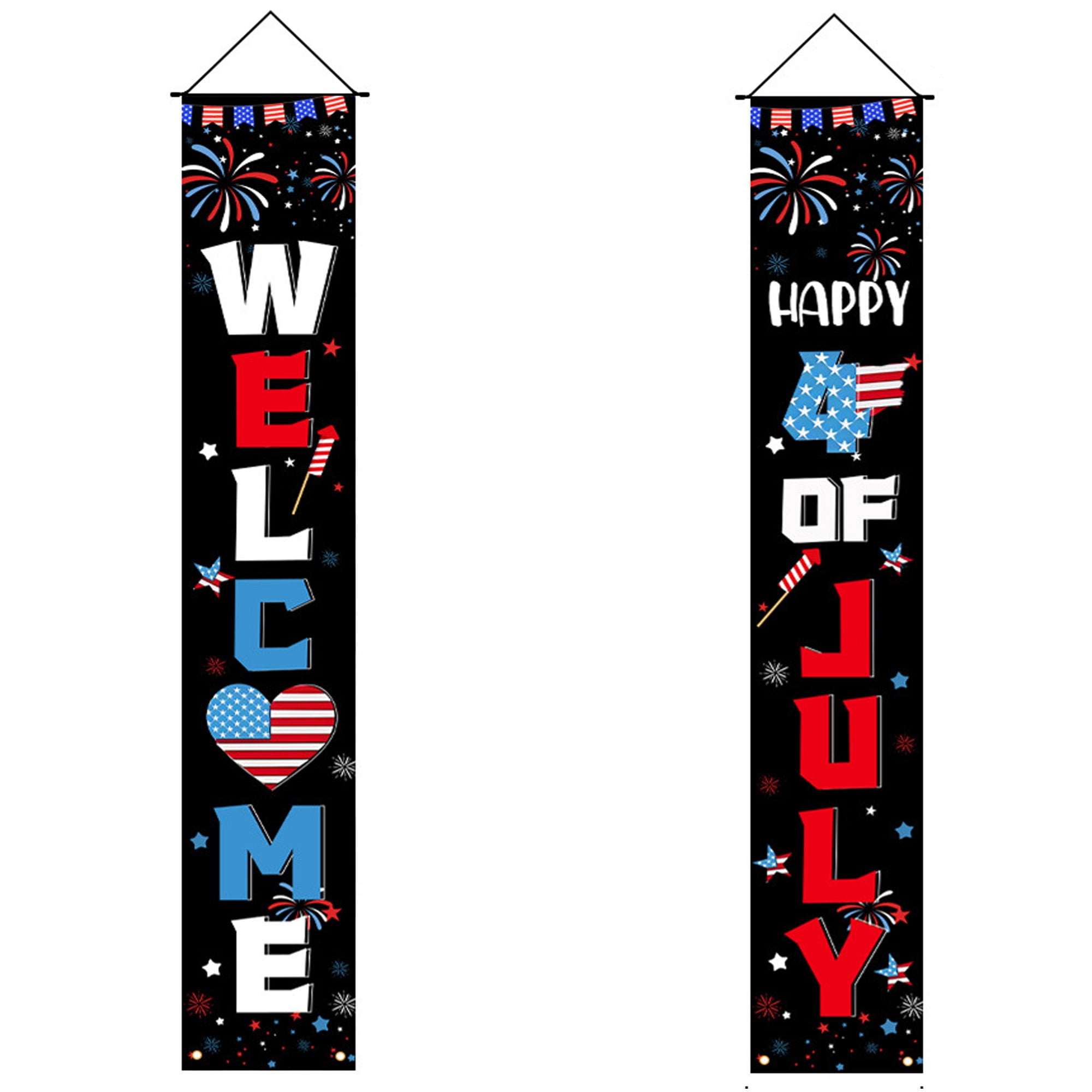 MYFLOCY 4th of July Independence Day Patriotic Porch Hanging American ...