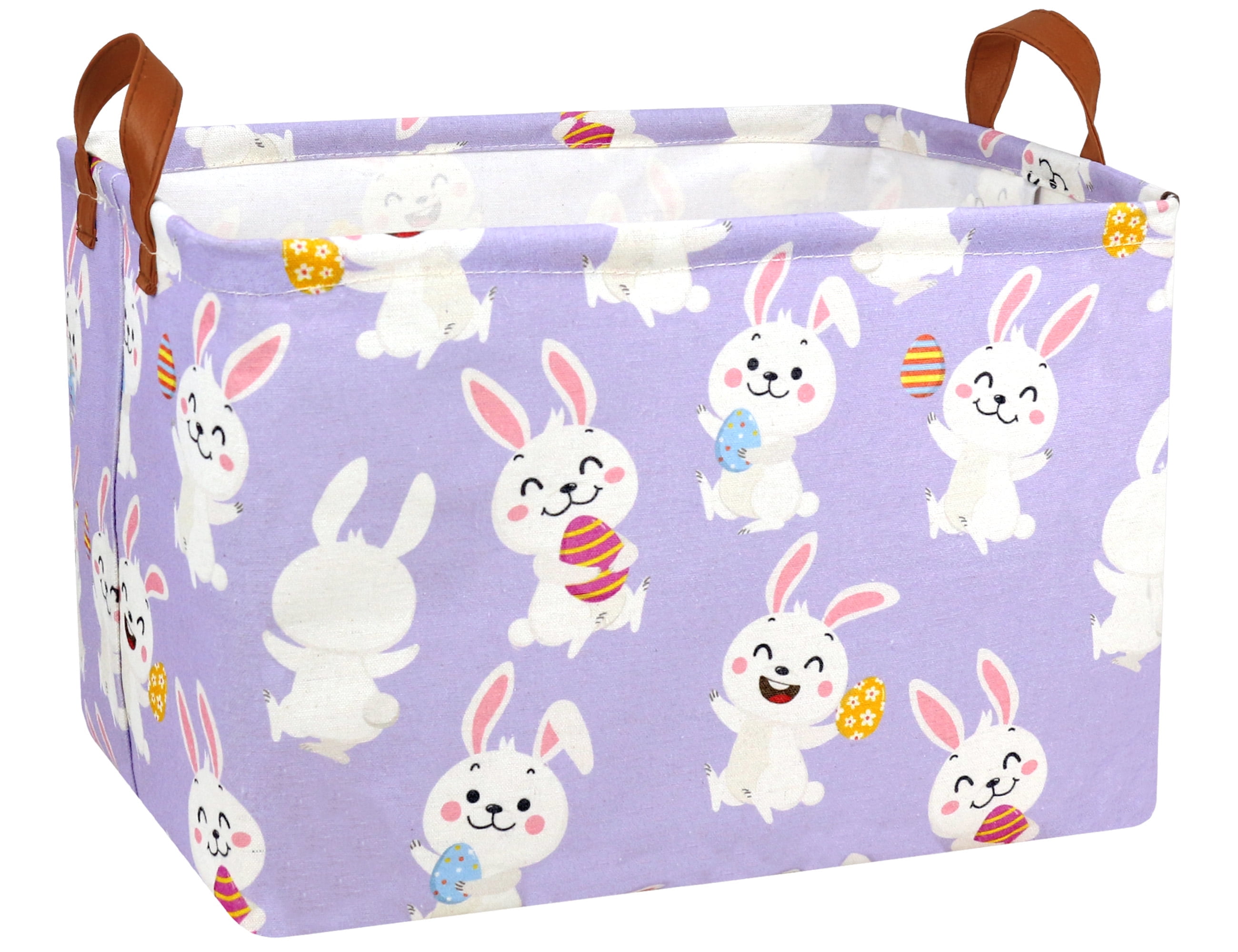 MYFLOCY Large Purple Bunny Easter Basket for Kids Personalized Boy ...