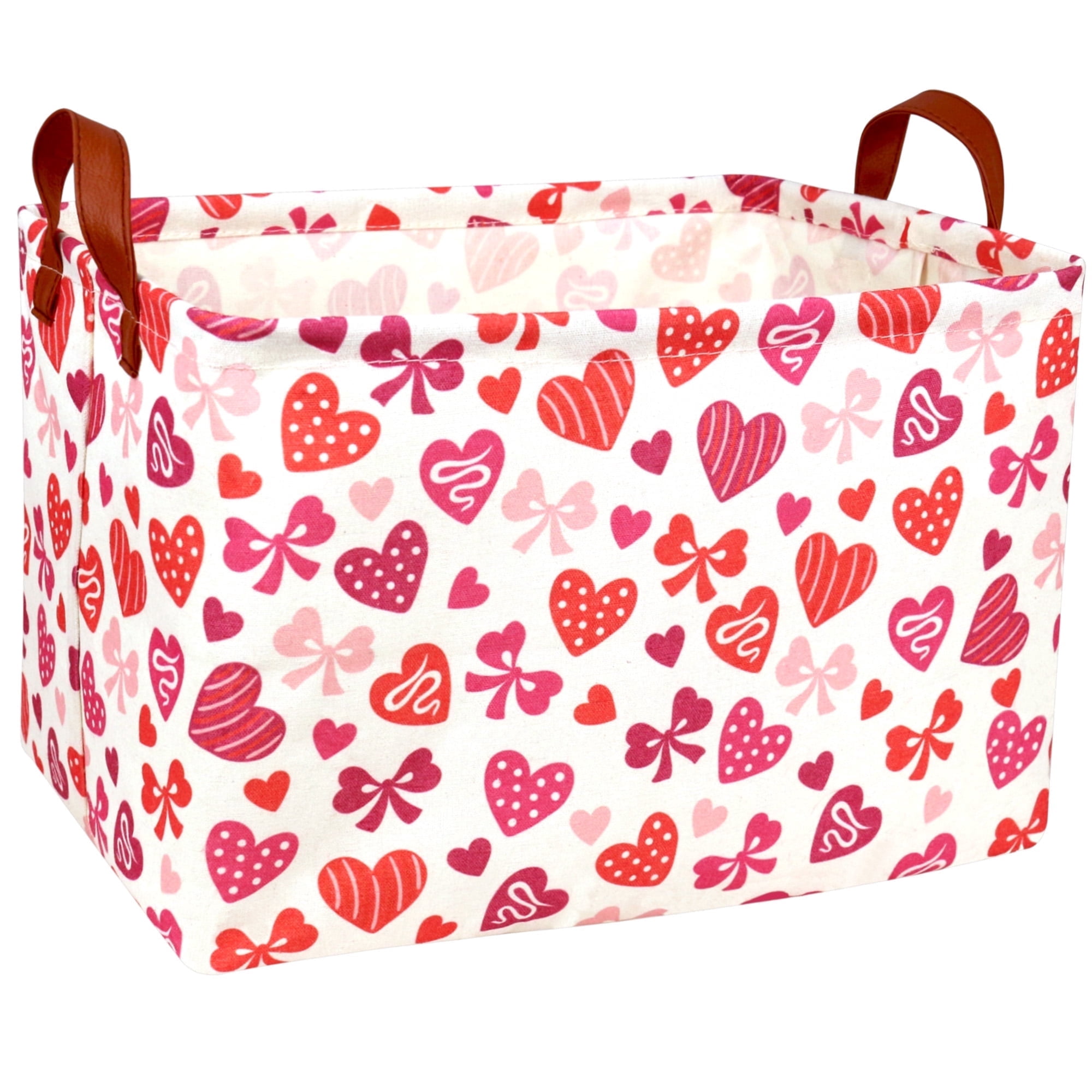MYFLOCY Empty Valentines Day Basket Heart Gifts Basket Kid Storage Bins ...