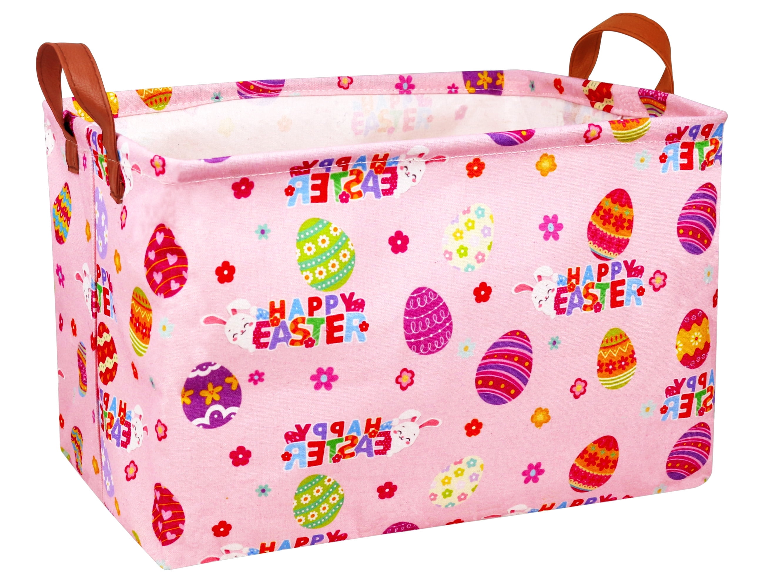 MYFLOCY Large Rectangular Easter Baskets Empty Waterproof Boy Toy Box Foldable Kid's Gifts ...