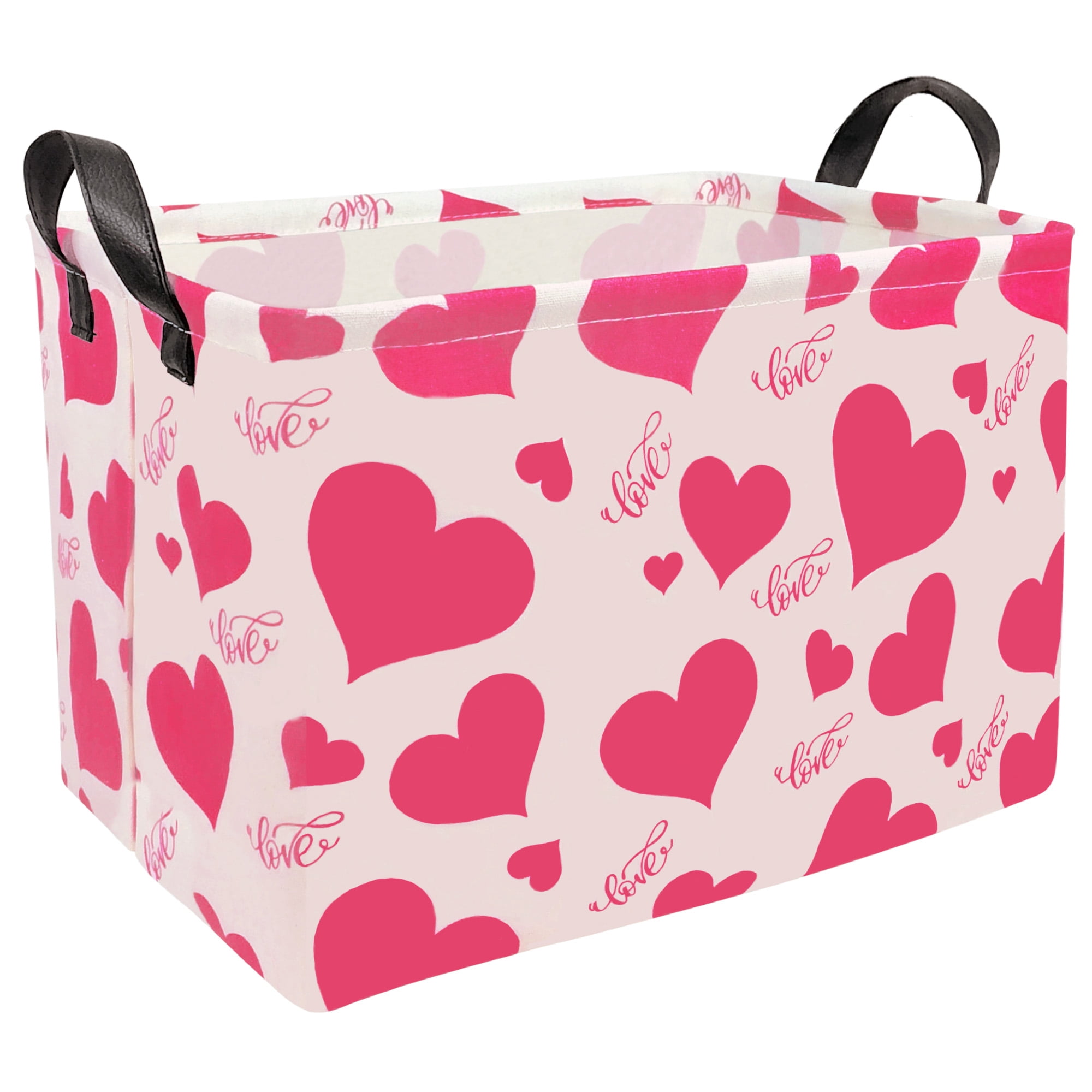 MYFLOCY Valentines Day Basket Empty Heart Gifts Basket Kid Storage Bins ...