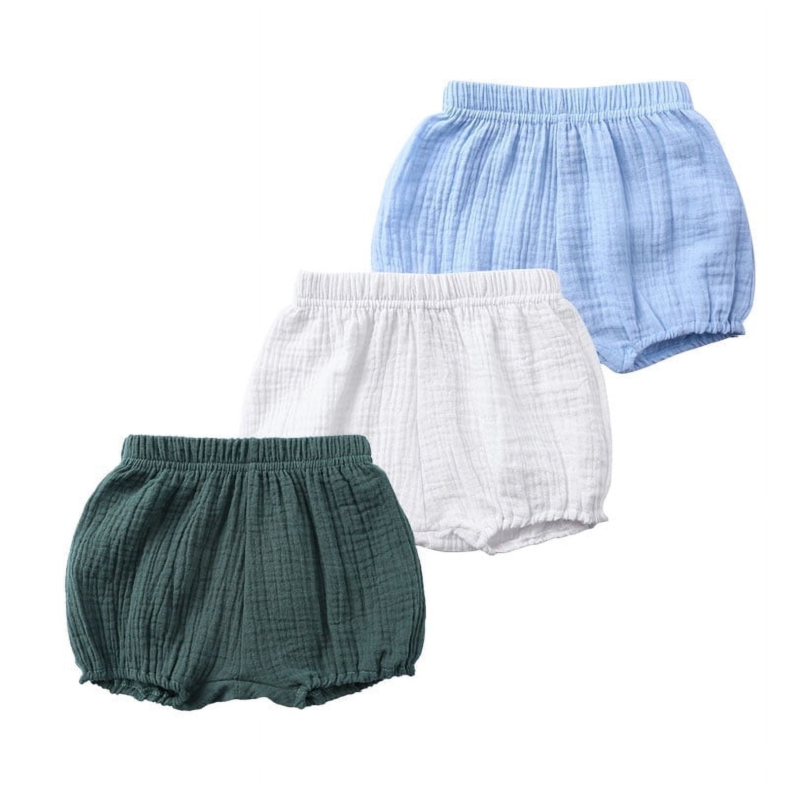 MYGBCPJS 3-Pack Baby Cotton Linen Bloomer Shorts Infant Toddler Summer ...