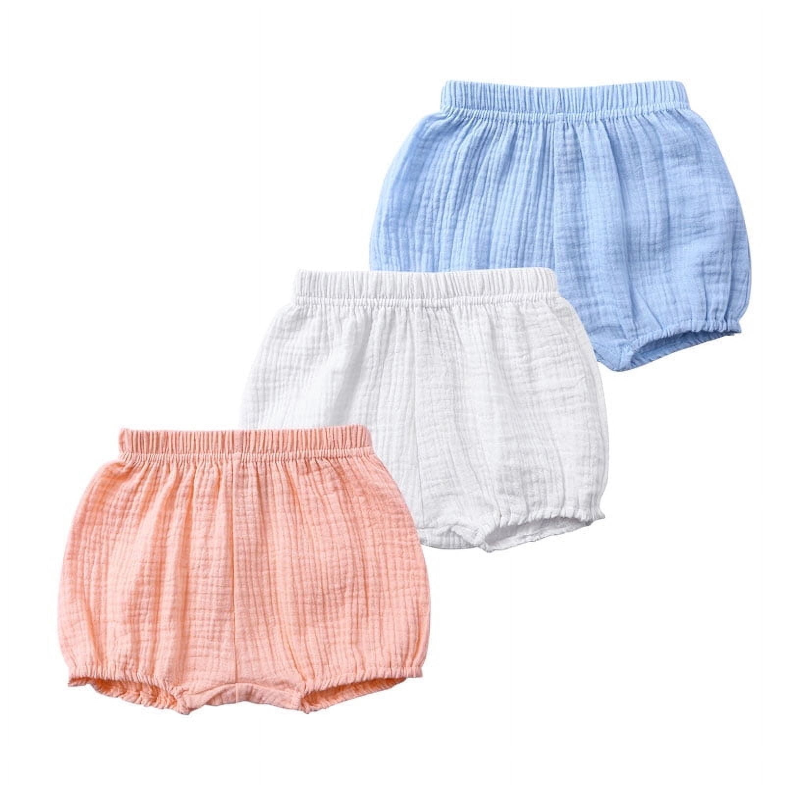 MYGBCPJS 3-Pack Baby Cotton Linen Bloomer Shorts Infant Toddler Summer ...