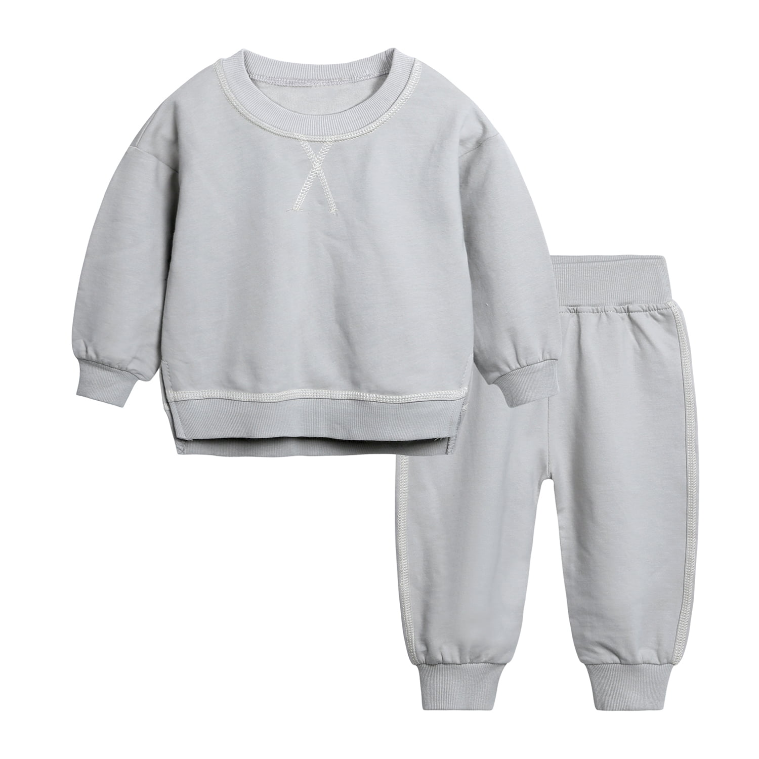 MYGBCPJS Kids Solid Color Sweatsuit Boys Girls Jogger Tracksuit Toddler ...