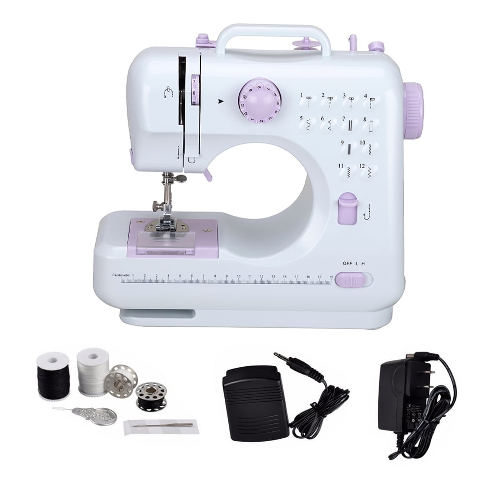 MYJTOPUS Portable Sewing Machine with LED Light for Kids, White ...