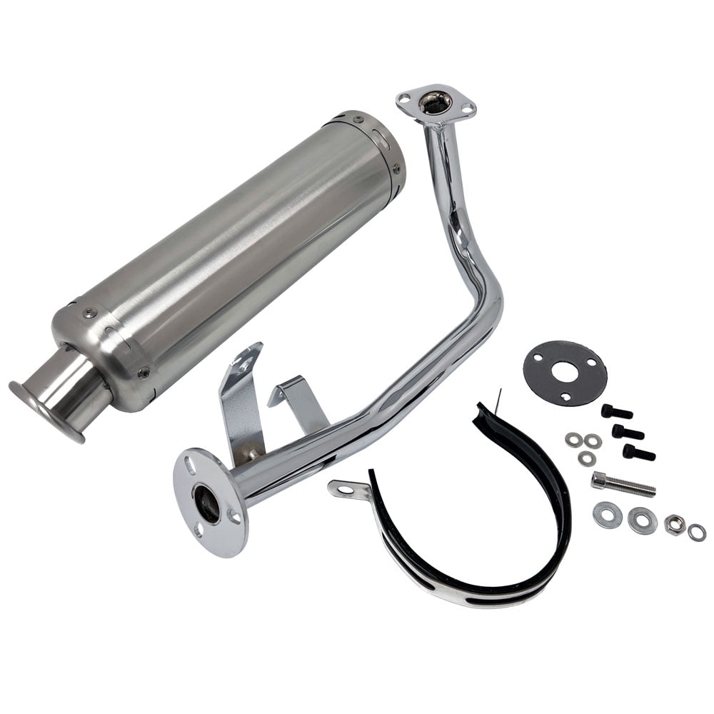 MYK Exhaust Muffler System for GY6 50cc/80cc 4 Stroke Scooters with a ...