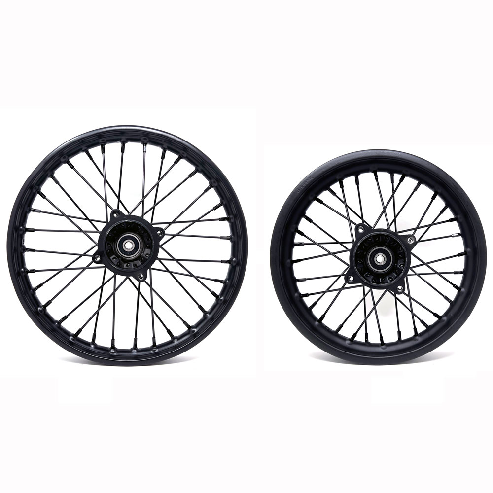 MYK Rim Wheel Set: Front 1.4x14" and Rear 1.85x12" - Compatible with ...