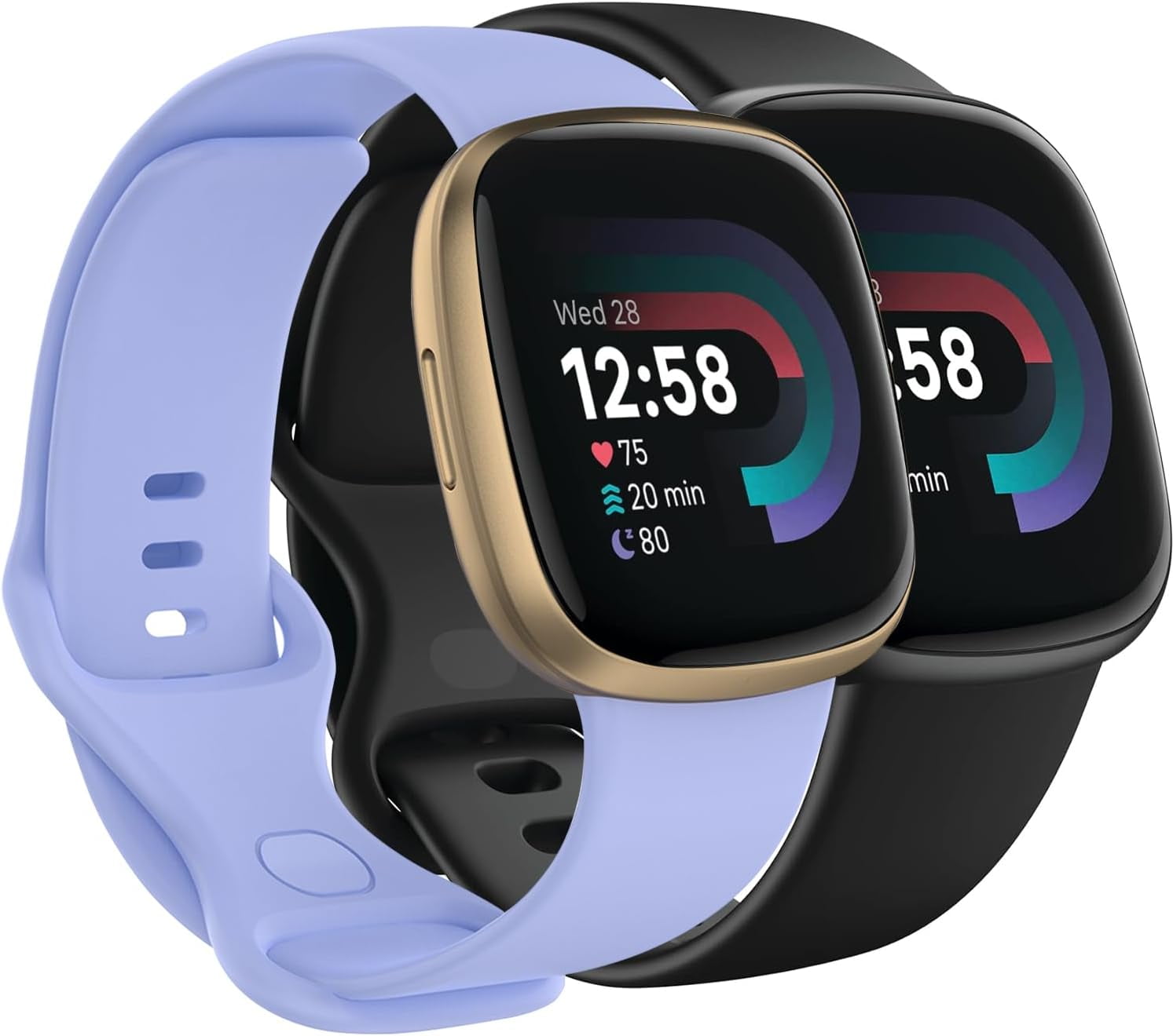 MYKOMI Band Compatible With Fitbit Versa 4 Bands for Women Men, Soft ...