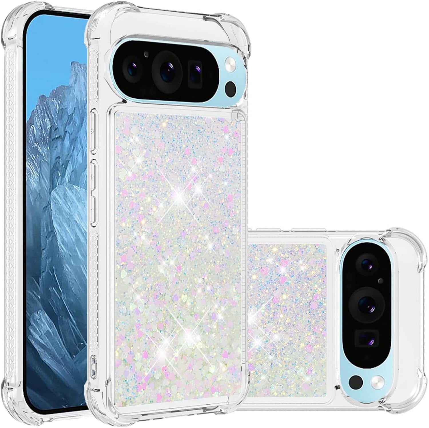 MYKOMI Bling Glitter Case for Google Pixel 10 Pro, Soft TPU Sparkly ...