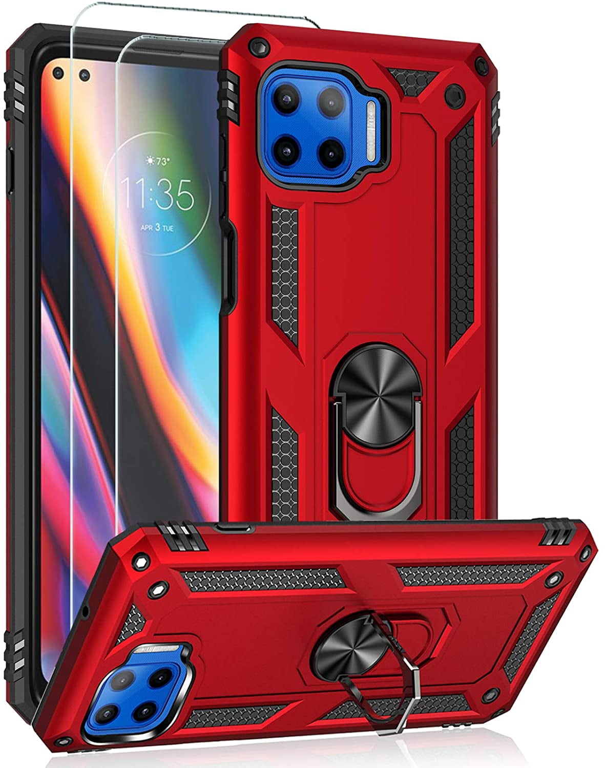 MYKOMI Compatible with Moto One 5G Case, Motorola One 5G UW Case, with ...