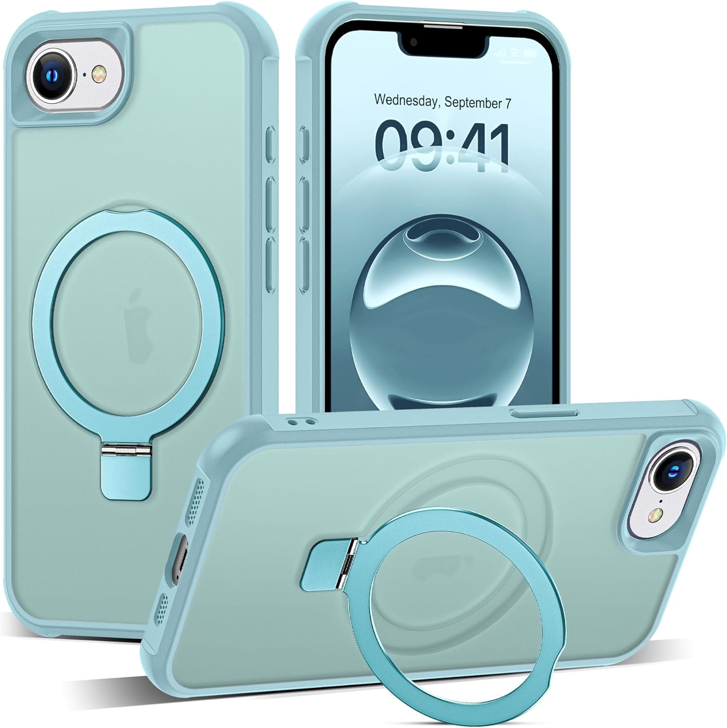 MYKOMI Compatible with iPhone 16E Case with Invisible Magnetic O-Ring ...