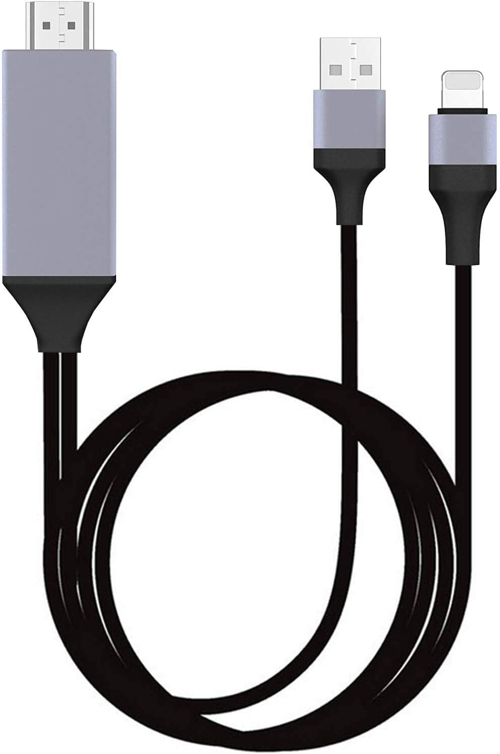 MYKOMI Compatible with iPhone iPad to HDMI Adapter Cable,1080P Digital ...