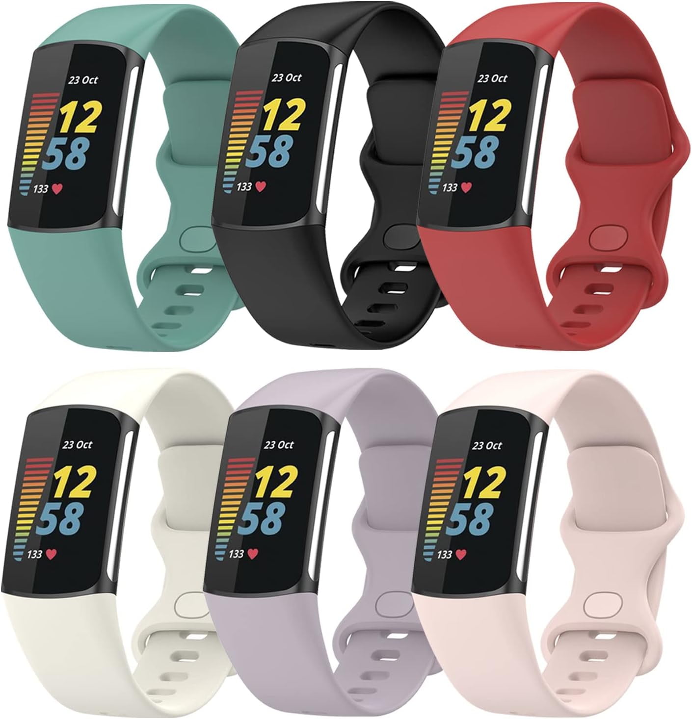 MYKOMI Compatible with Fitbit Charge 6 Bands Women&Men, Replacement ...