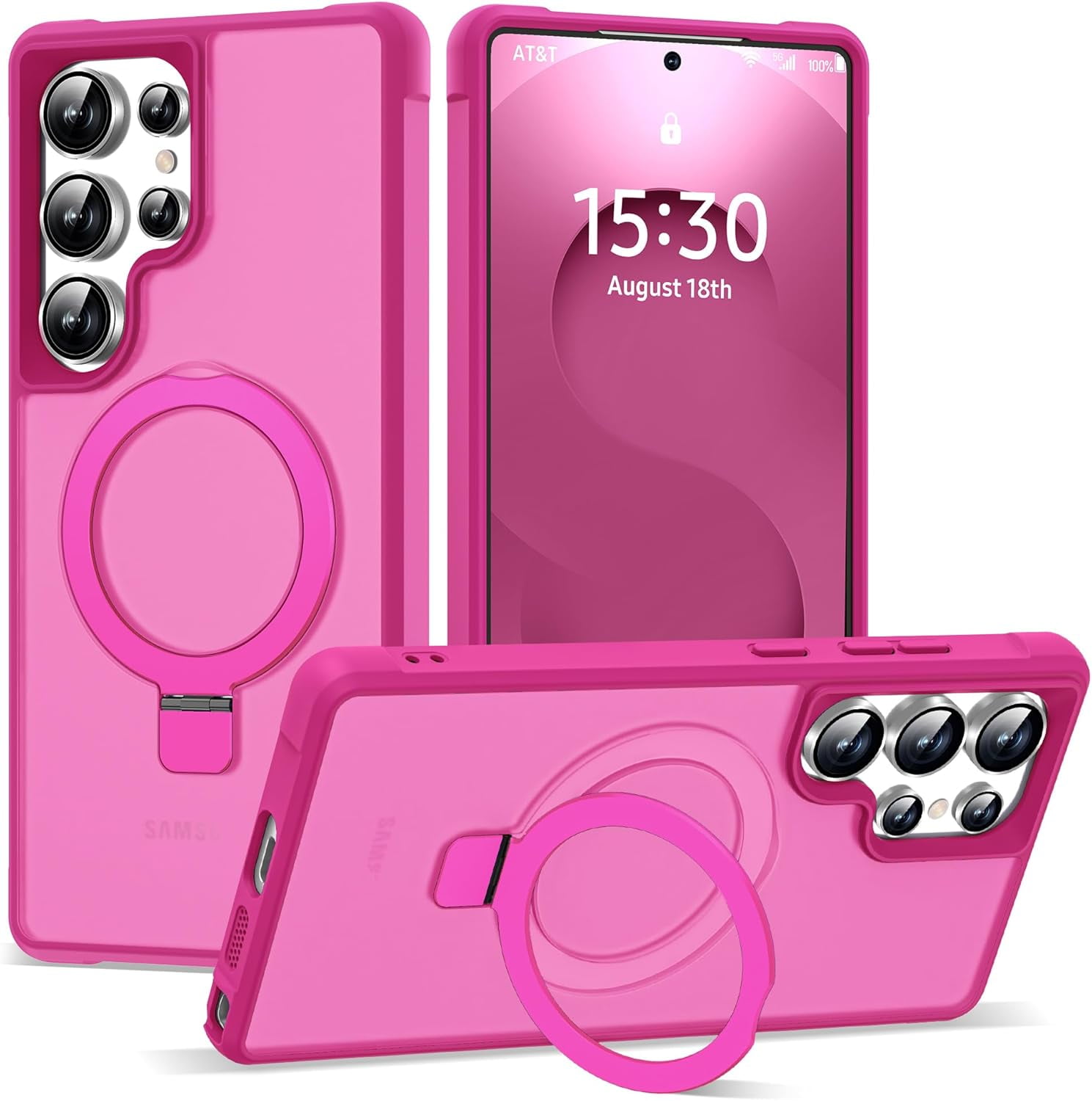 MYKOMI Compatible with Samsung Galaxy S25 Ultra Case with Magnetic Ring ...