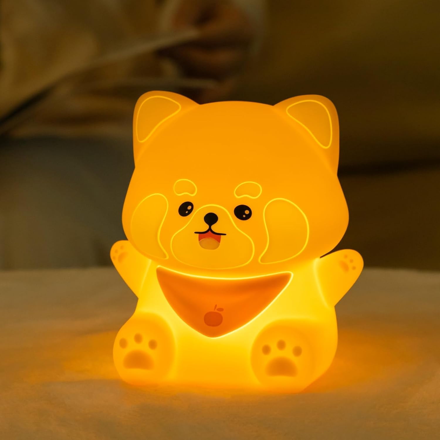 MYKOMI Cute Red Panda Lamp, LED Squishy Animal Night Light for Kids ...