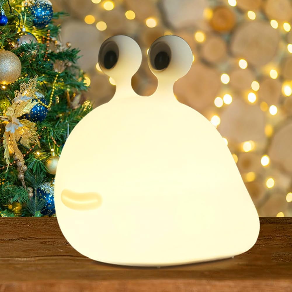 MYKOMI Cute Slug Night Light,LED Squishy Silicone Animal Lamp,3 Level ...