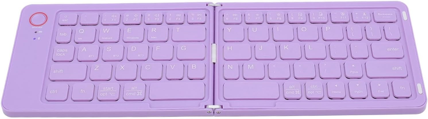 MYKOMI Foldable BT Keyboard,67 Keys Pocket Folding Keyboard with Stand ...