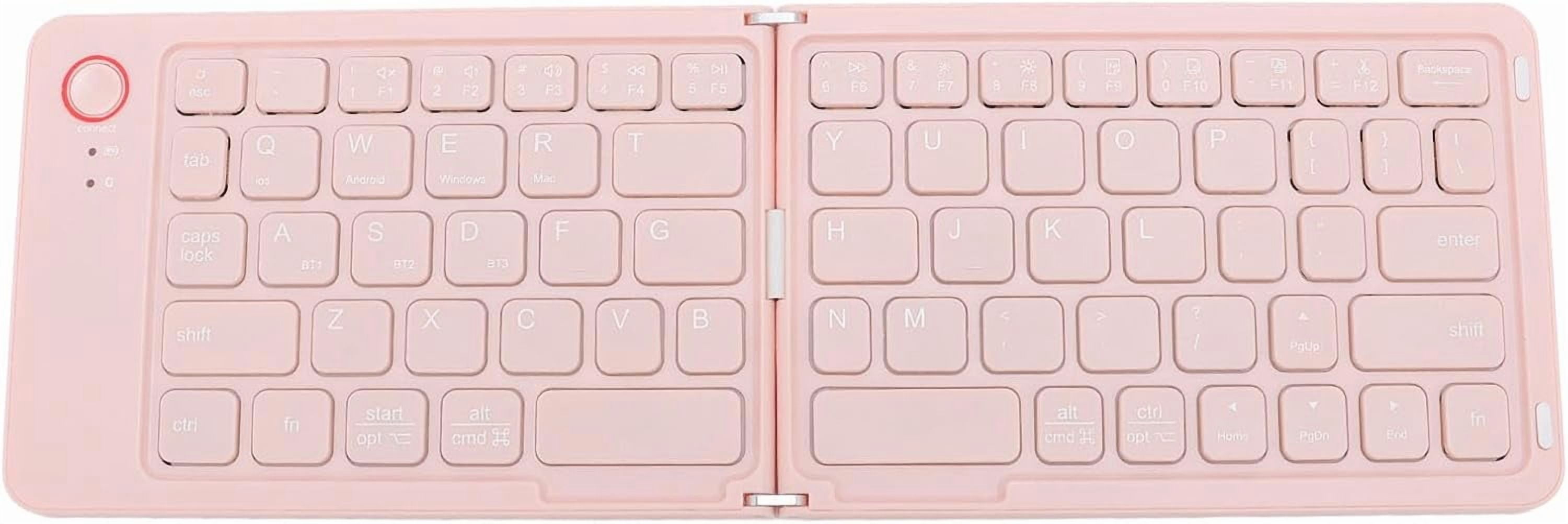 MYKOMI Foldable BT Keyboard,67 Keys Pocket Folding Keyboard with Stand ...