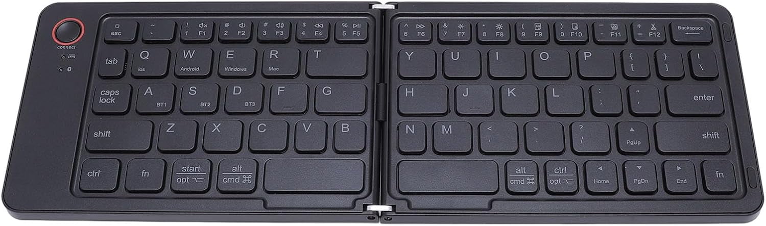 MYKOMI Foldable BT Keyboard,67 Keys Pocket Folding Keyboard with Stand ...