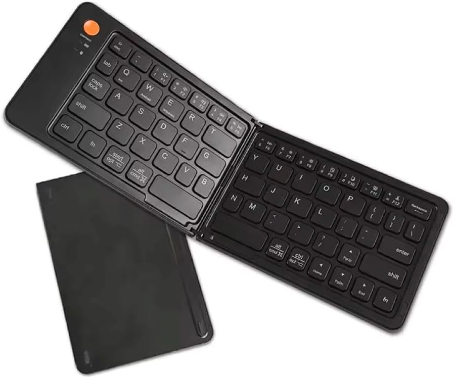 MYKOMI Foldable Bluetooth Keyboard with Phone Holder - Ultra Slim ...