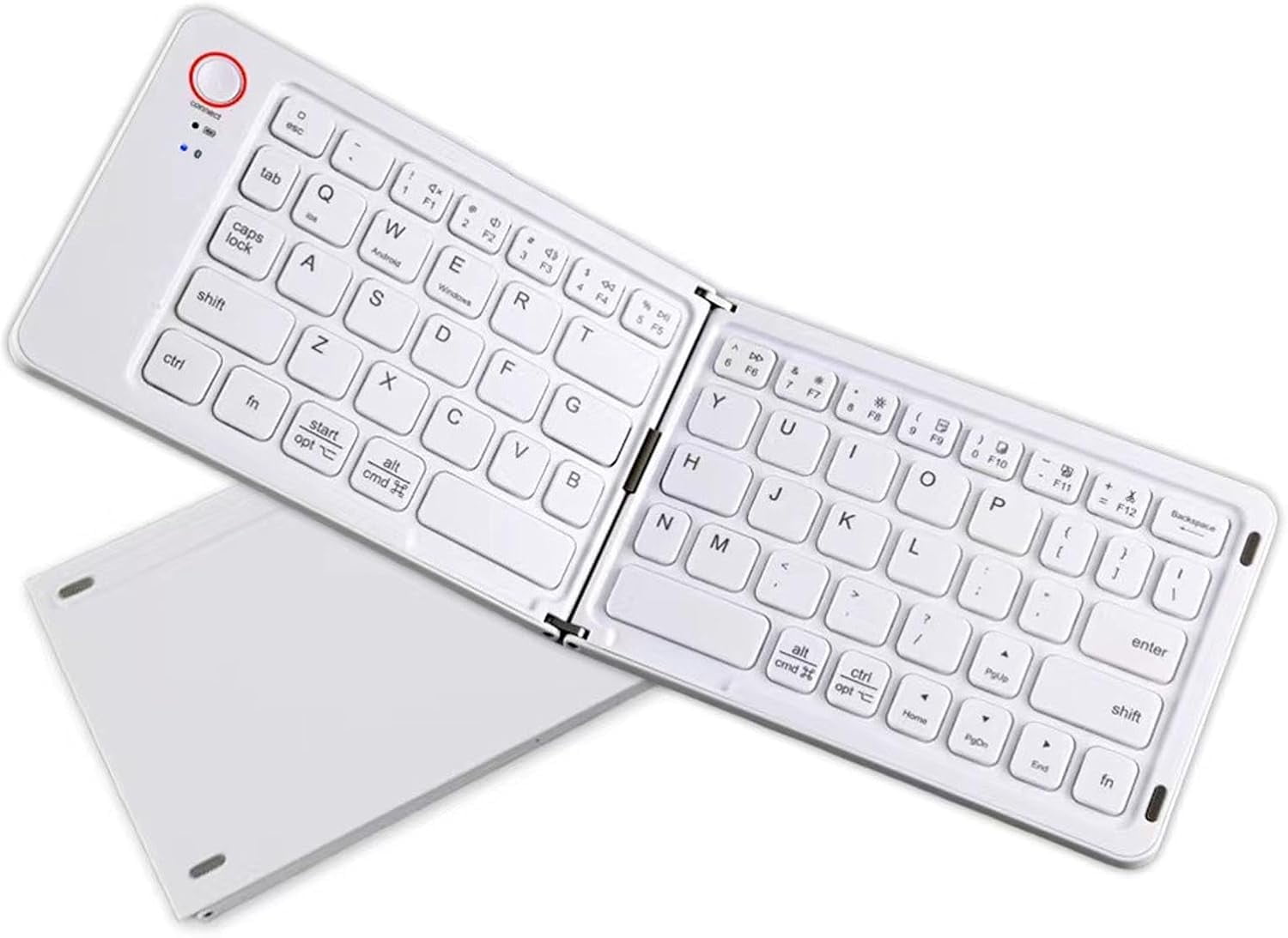 MYKOMI Foldable Keyboard, 67 Keys Magnetic Slim Bluetooth Keyboard with ...