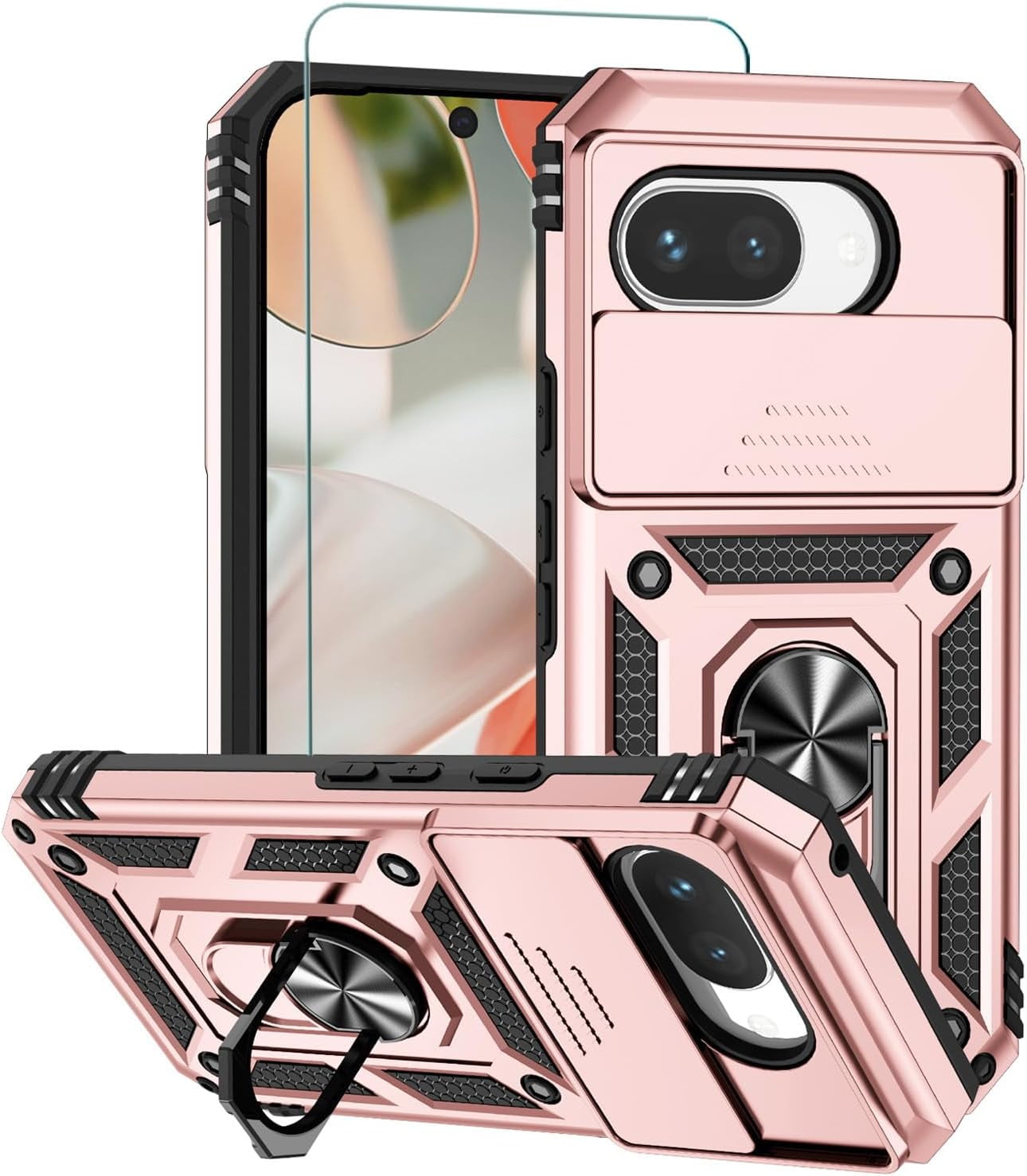 MYKOMI for Google Pixel 9a Case with Screen Protector, Bumper Armor ...