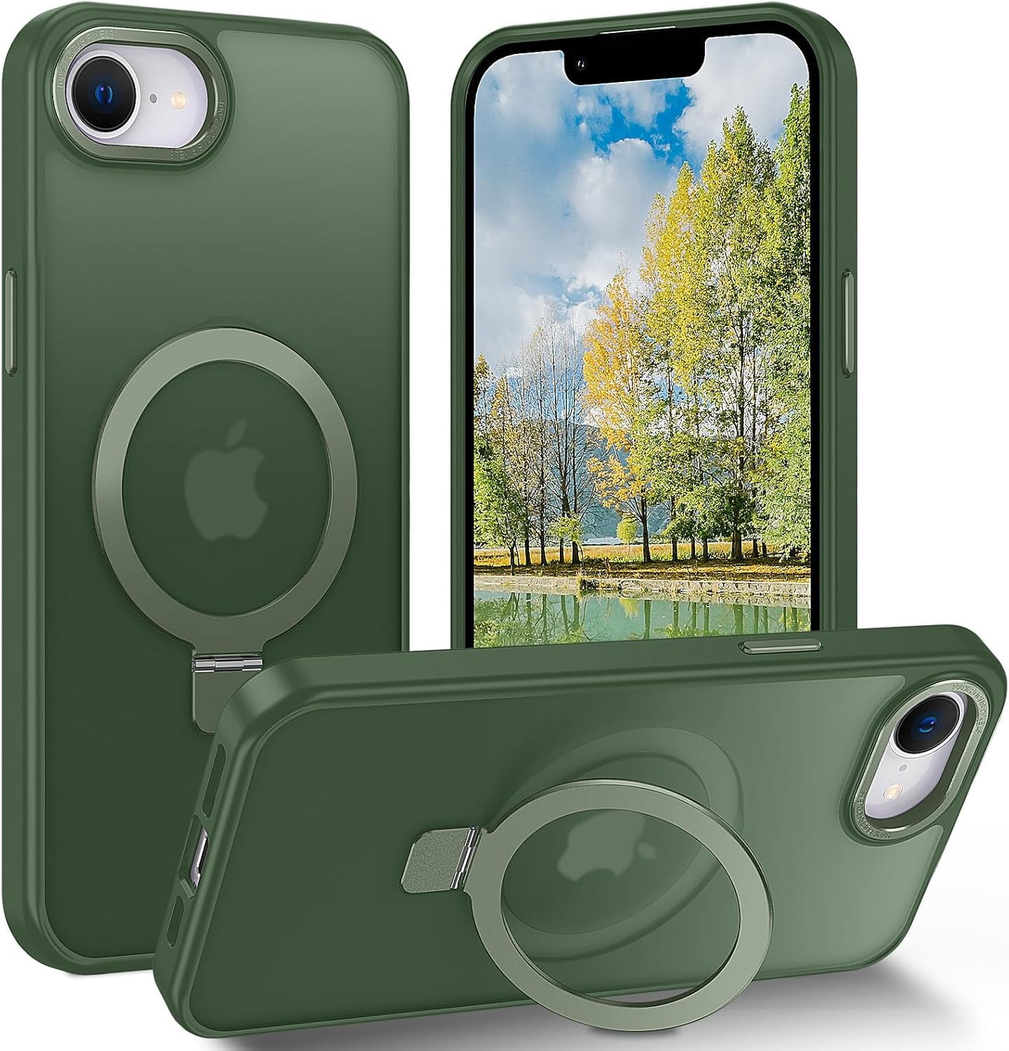 MYKOMI Magnetic for iPhone 16e Case with Ring Stand, [10 FT Drop ...