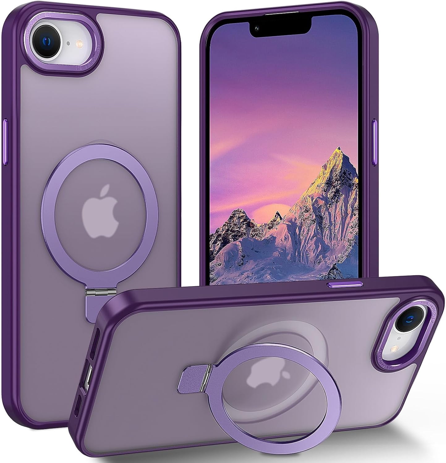 MYKOMI Magnetic for iPhone 16e Case with Ring Stand, [10 FT Drop ...
