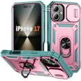MYKOMI Military Case for iPhone 17, Metal Kickstand & Slide Camera ...