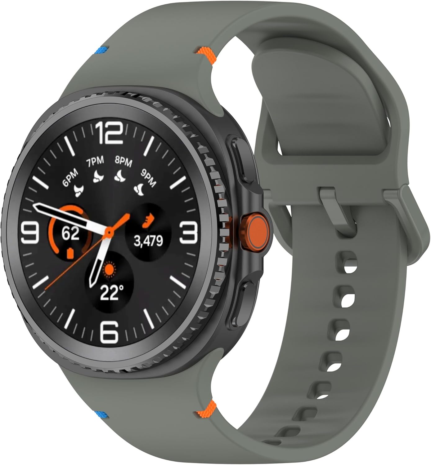 MYKOMI No Gap Silicone Band Compatible with Samsung Galaxy Watch 8 ...