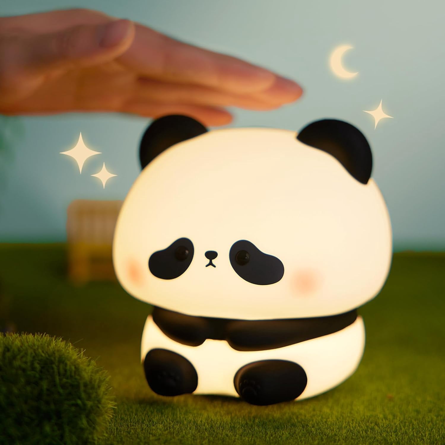 MYKOMI Panda Night Light,Cute Panda Lamp, Squishy Dimmable Night Light ...
