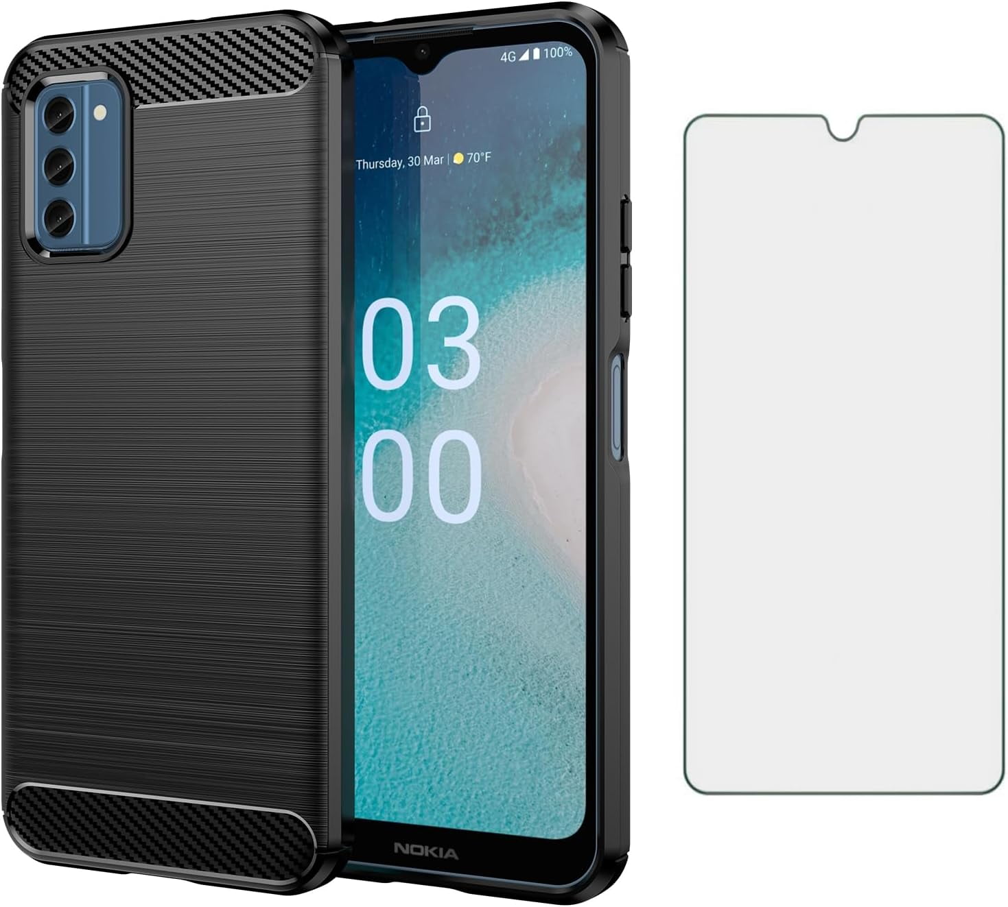 MYKOMI Phone Case for Nokia C300 with Tempered Glass Screen Protector ...