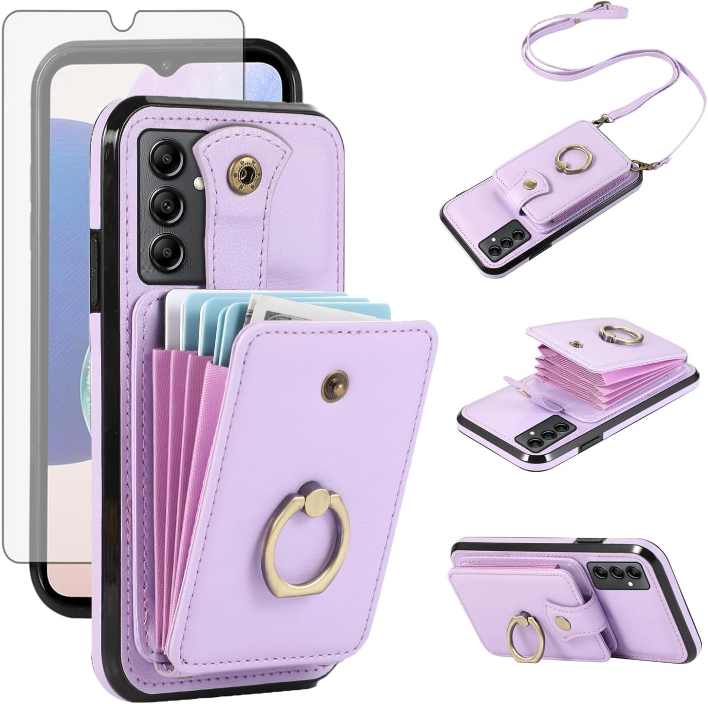 MYKOMI Phone Case for Samsung Galaxy A24 4G/5G Wallet Cell Cover with ...