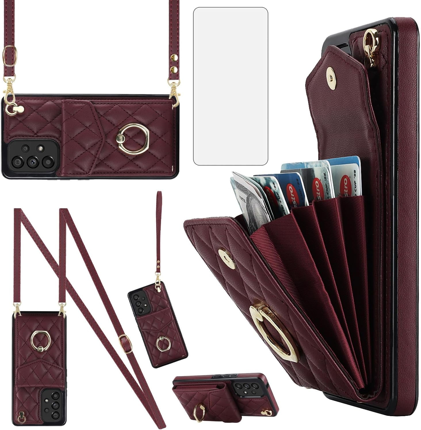 MYKOMI Phone Case for Samsung Galaxy A53 5G Wallet Cover with HD Screen ...
