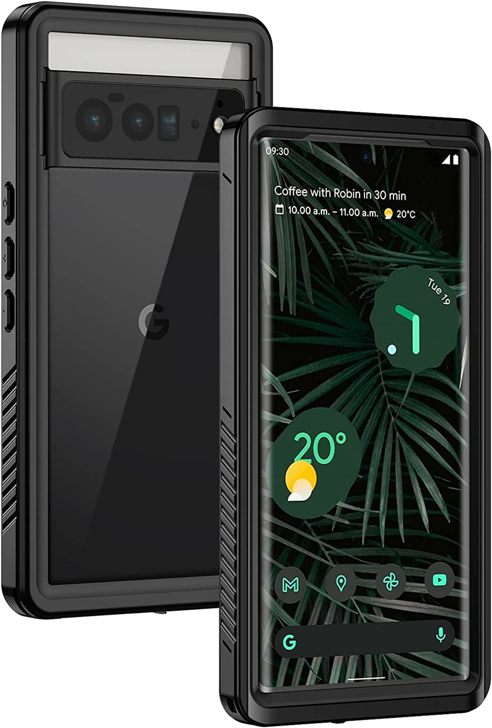 MYKOMI Pixel 6 Pro Case, IP68 Waterproof Case with Built-in Screen ...