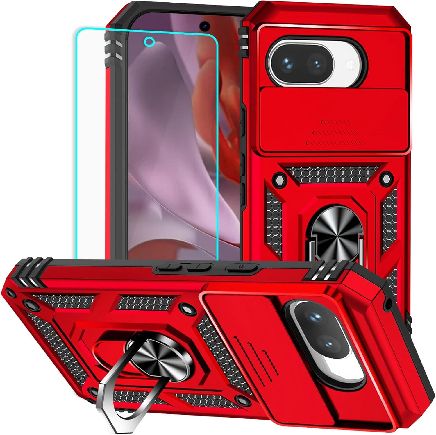 MYKOMI for Pixel 9A Case, Google Pixel 9A Case with Screen Protector ...